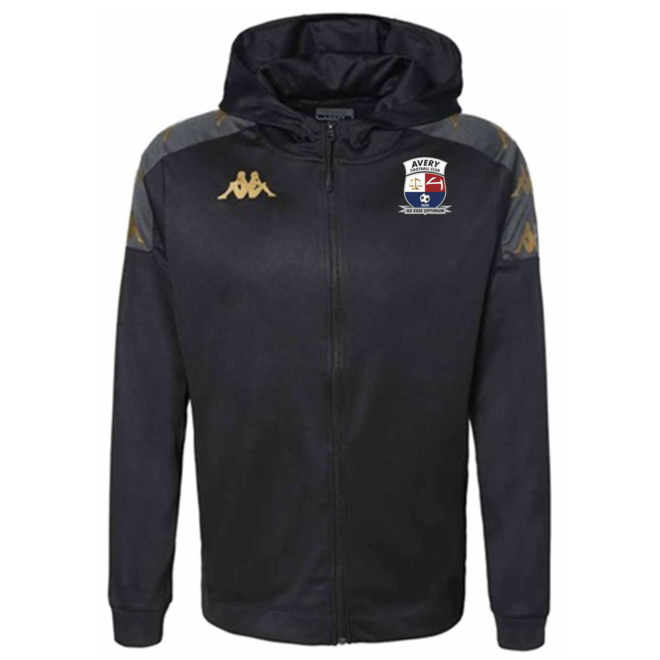 Avery FC - Managers Hooded Tracksuit Jacket - Black [Grevolo] – The ...